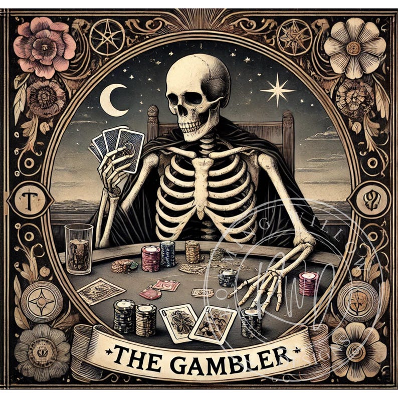 The Gambler Png, Skeleton Casino Png, the Gambler Shirt, Gifts for ...