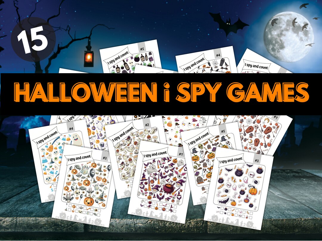 Halloween Ispy Printable Games Halloween Game Ideas - Etsy