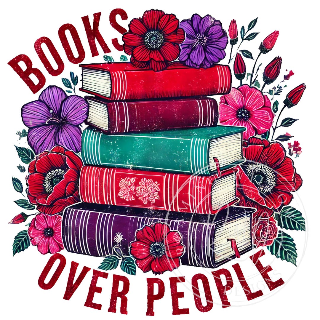 I Like Books More Than People PNG, Book Png, Reading Png, Digital ...