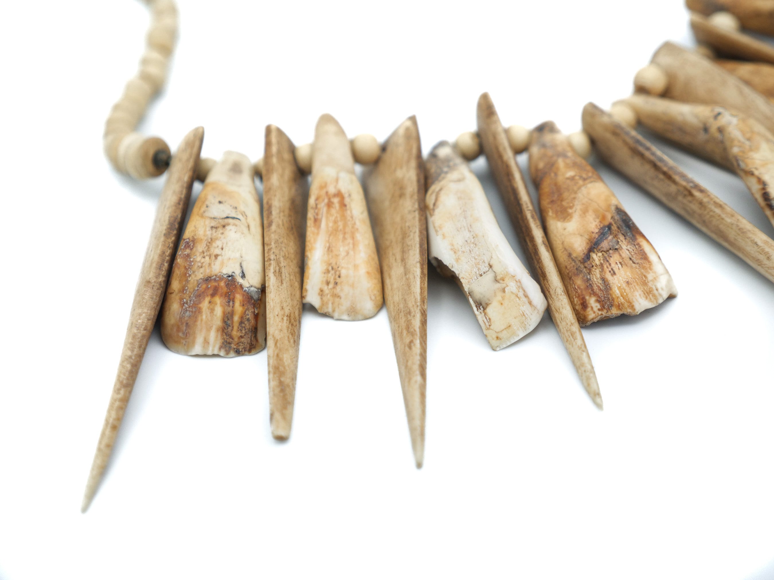 KIVI - Vintage Yak Teeth & Yak Bone Ceremonial Necklace From Nagaland ...