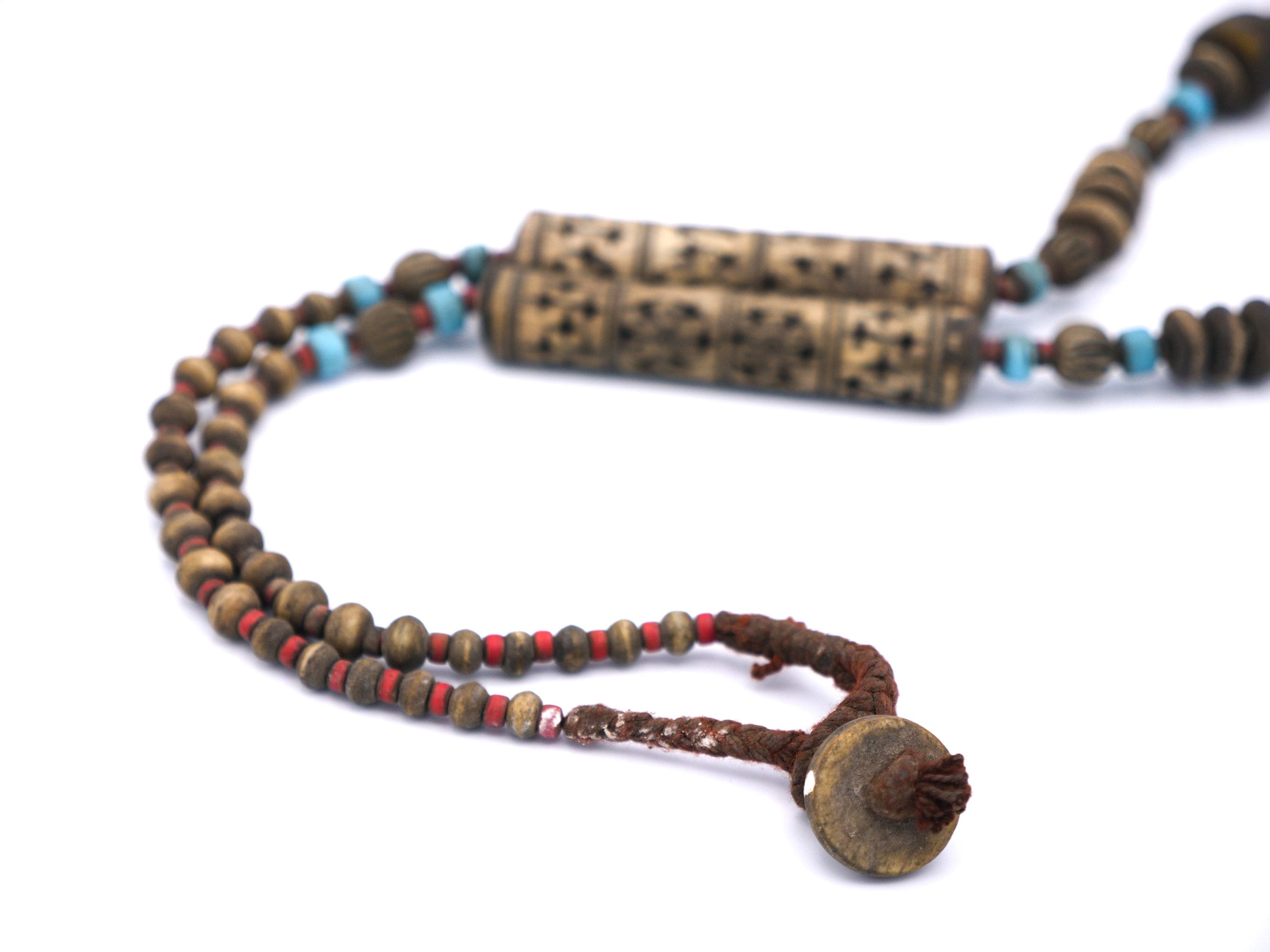 MENGU - Vintage Yak Bone Ceremonial Necklace From Nagaland, India ...