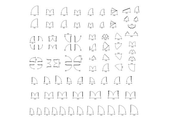 Autocad 2D Door Blocks 1 - Etsy