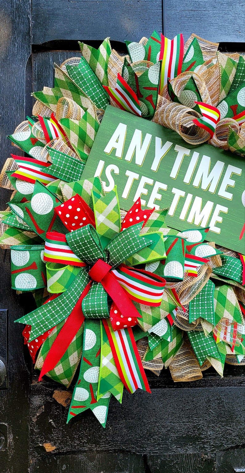 Golf Wreath, Father's Day Wreath, Retirement Wreath, Golfing Wreath ...