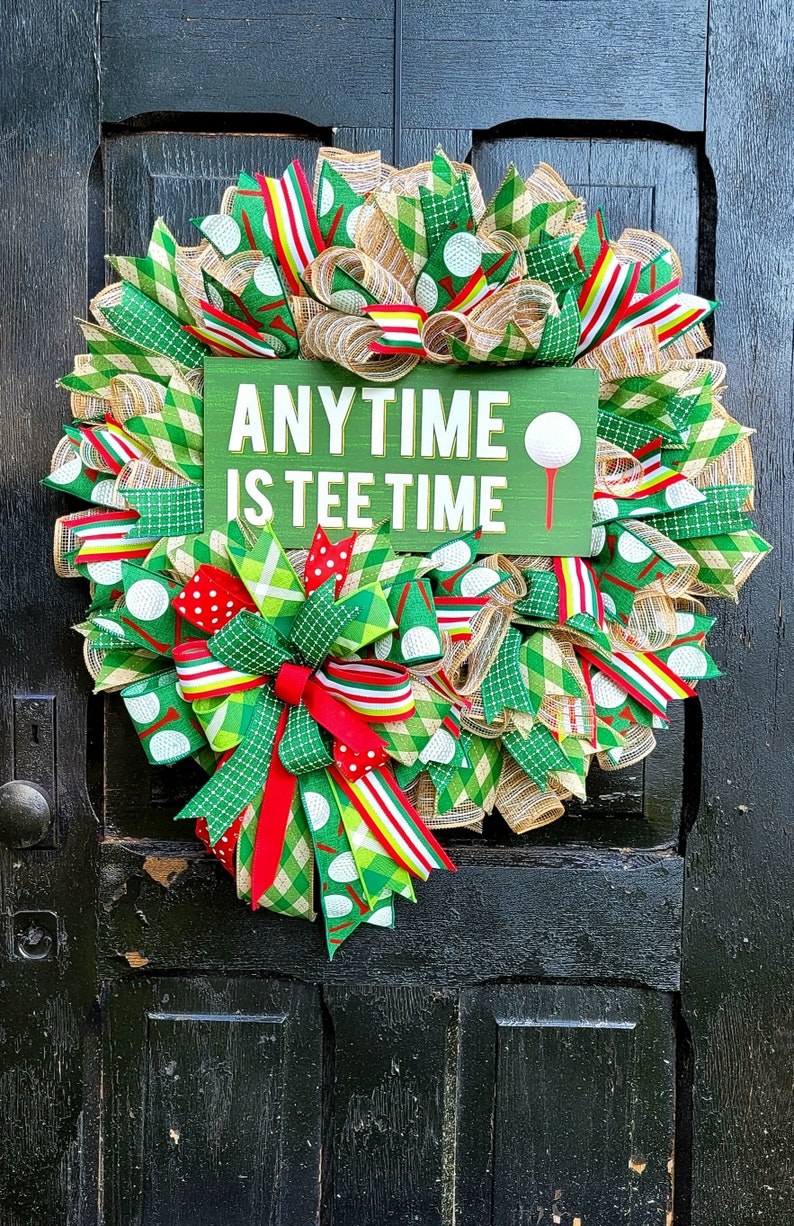 Golf Wreath, Father's Day Wreath, Retirement Wreath, Golfing Wreath ...