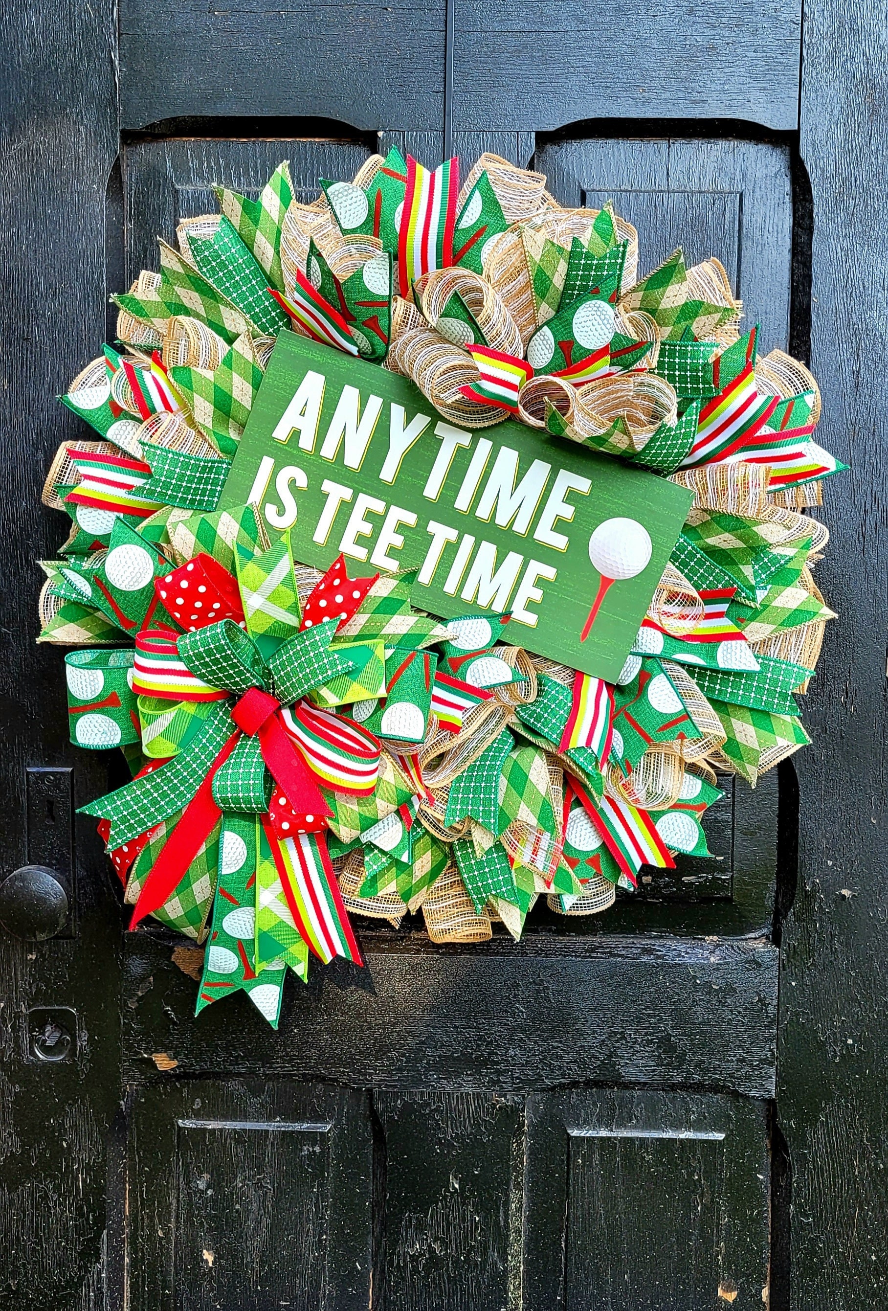 Golf Wreath, Father's Day Wreath, Retirement Wreath, Golfing Wreath ...