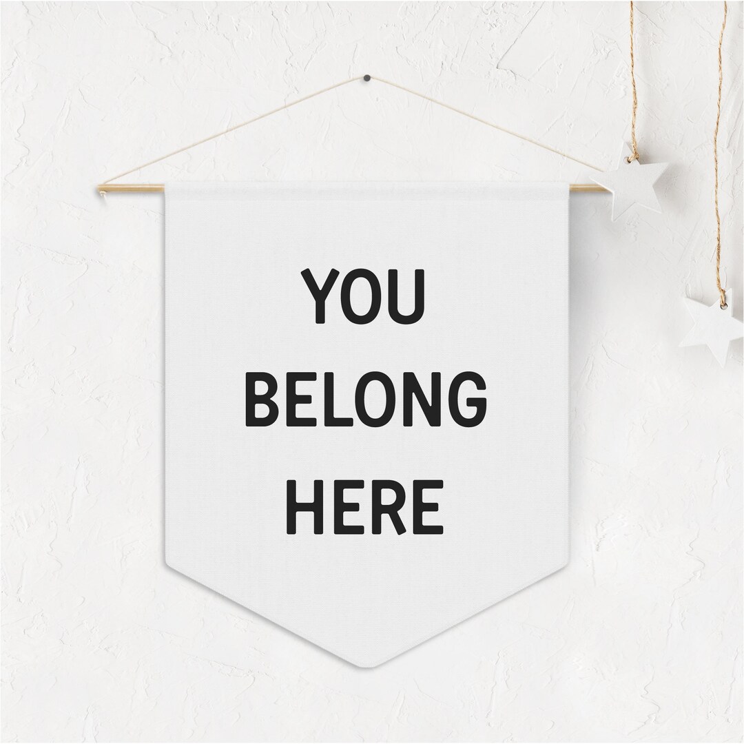 You Belong Here Classroom Pennant - Etsy
