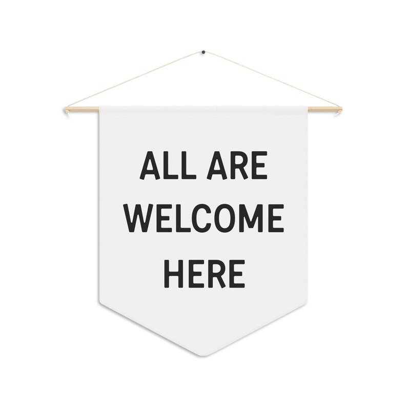 All Are Welcome Here Classroom Pennant - Etsy