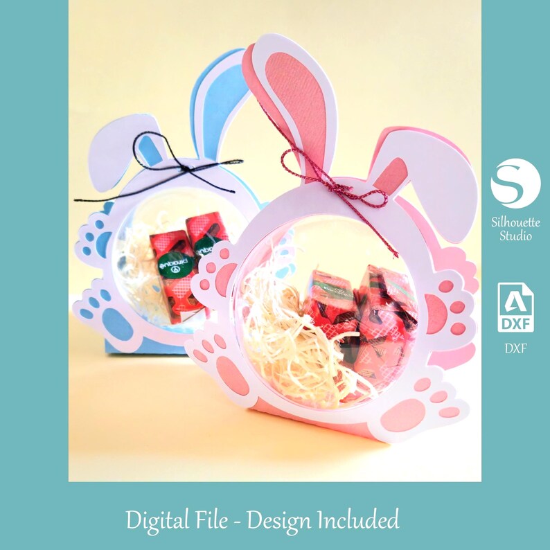 Cut File Easter Bunny Ornament "ball Size 8cm" - Candy Holder Rabbit ...