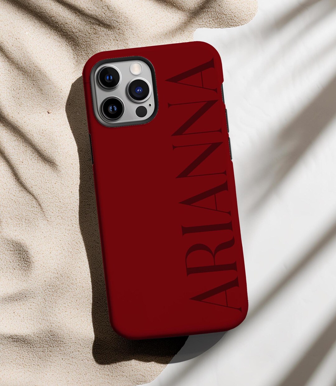 Personalized Name Cherry Red Glam Luxe Cell Phone Case, Custom iPhone ...