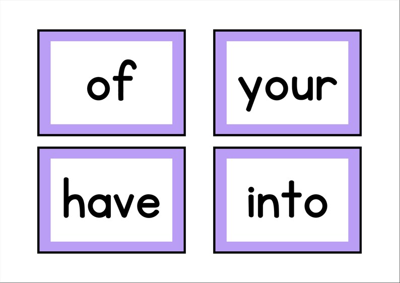 100 High Frequency Words, Sight Words for Kindergarten, Flashcard ...