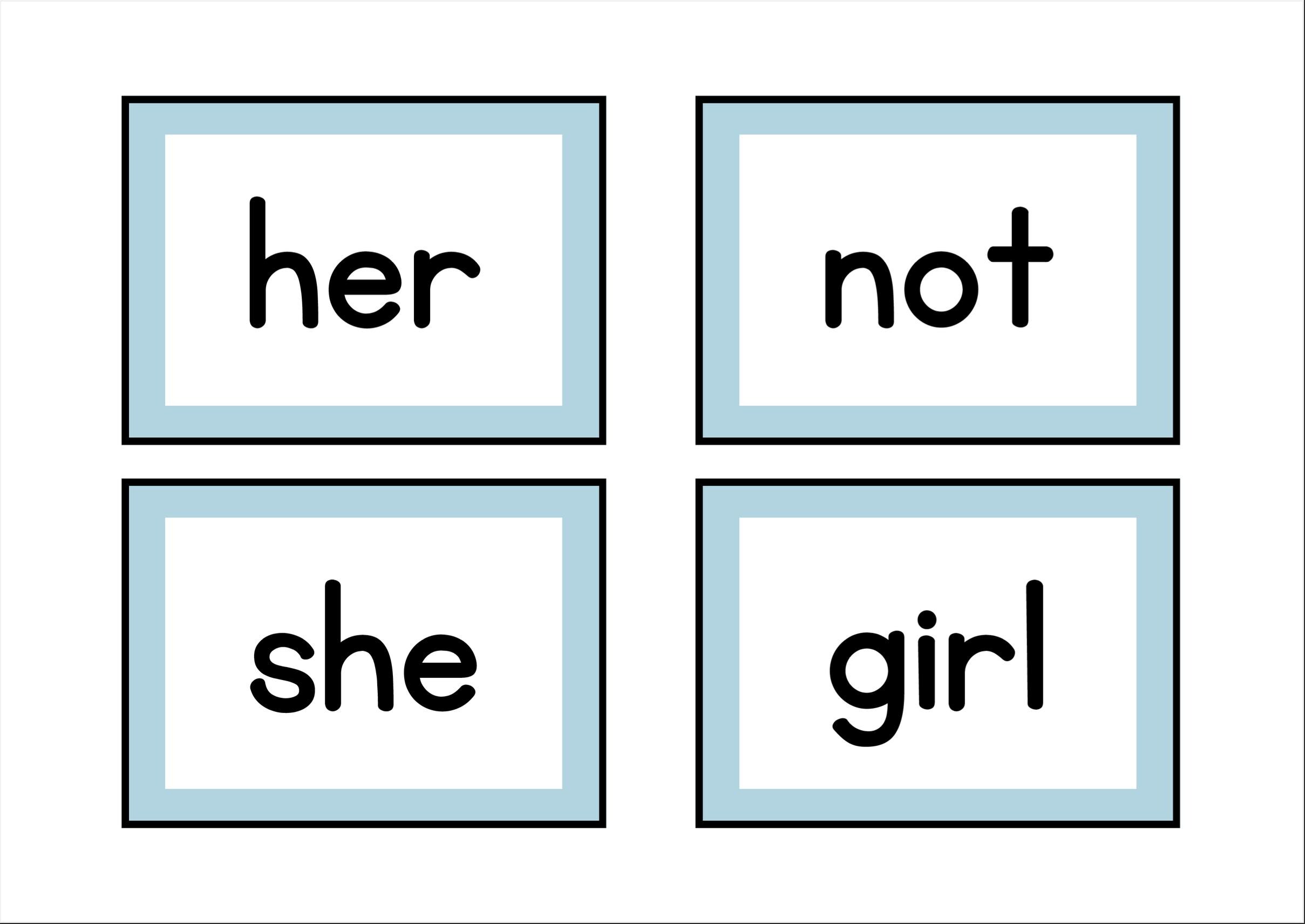 100 High Frequency Words, Sight Words for Kindergarten, Flashcard ...