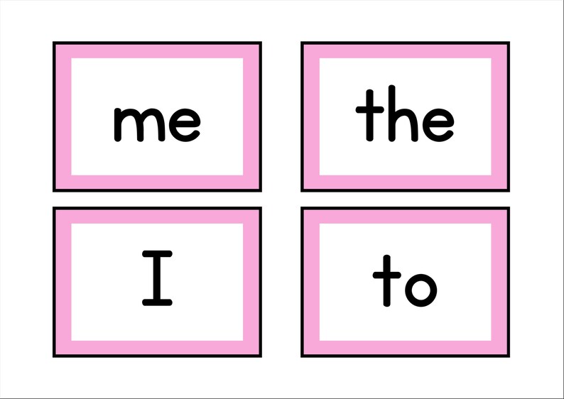 100 High Frequency Words, Sight Words for Kindergarten, Flashcard ...