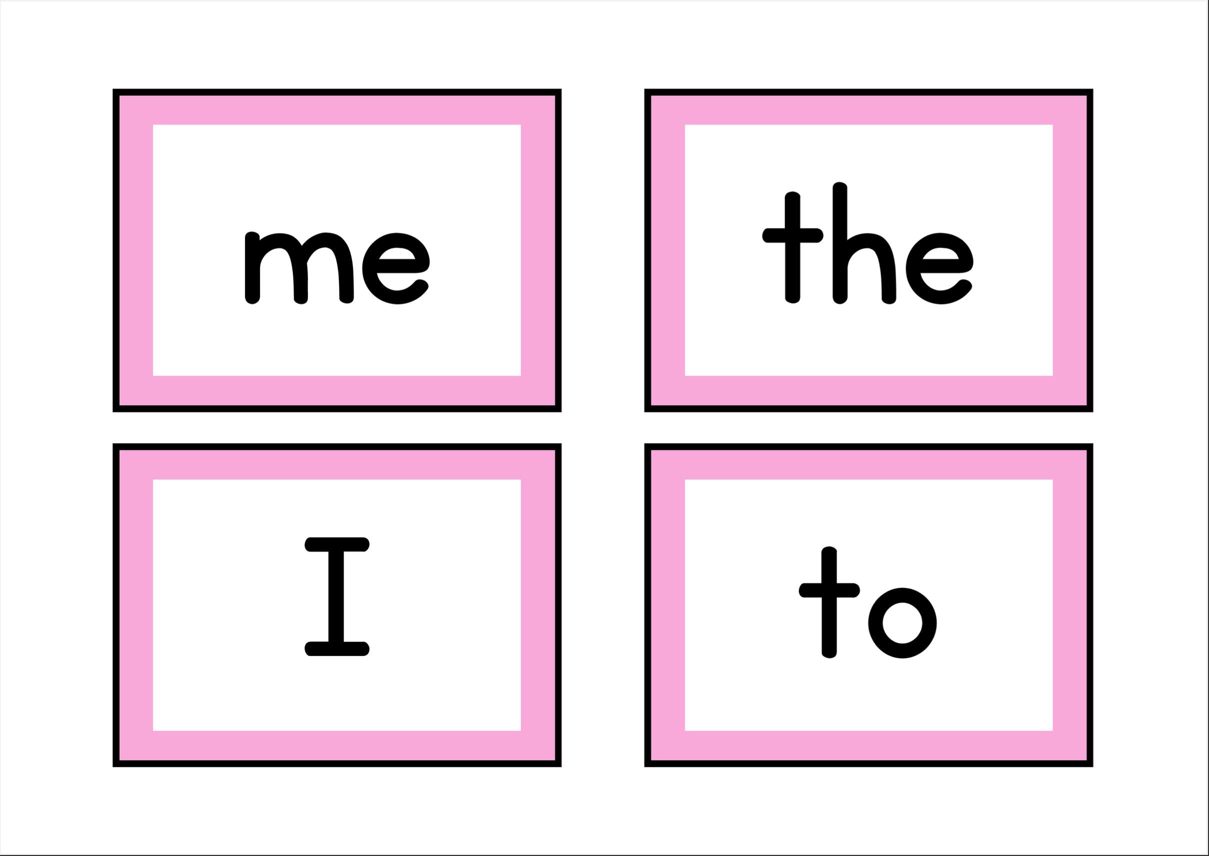 100 High Frequency Words, Sight Words for Kindergarten, Flashcard ...