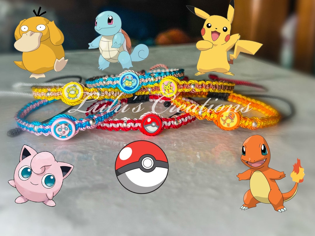 Cute Pokemon Bracelets, Handmade Bracelets, Pikachu, Charmander ...