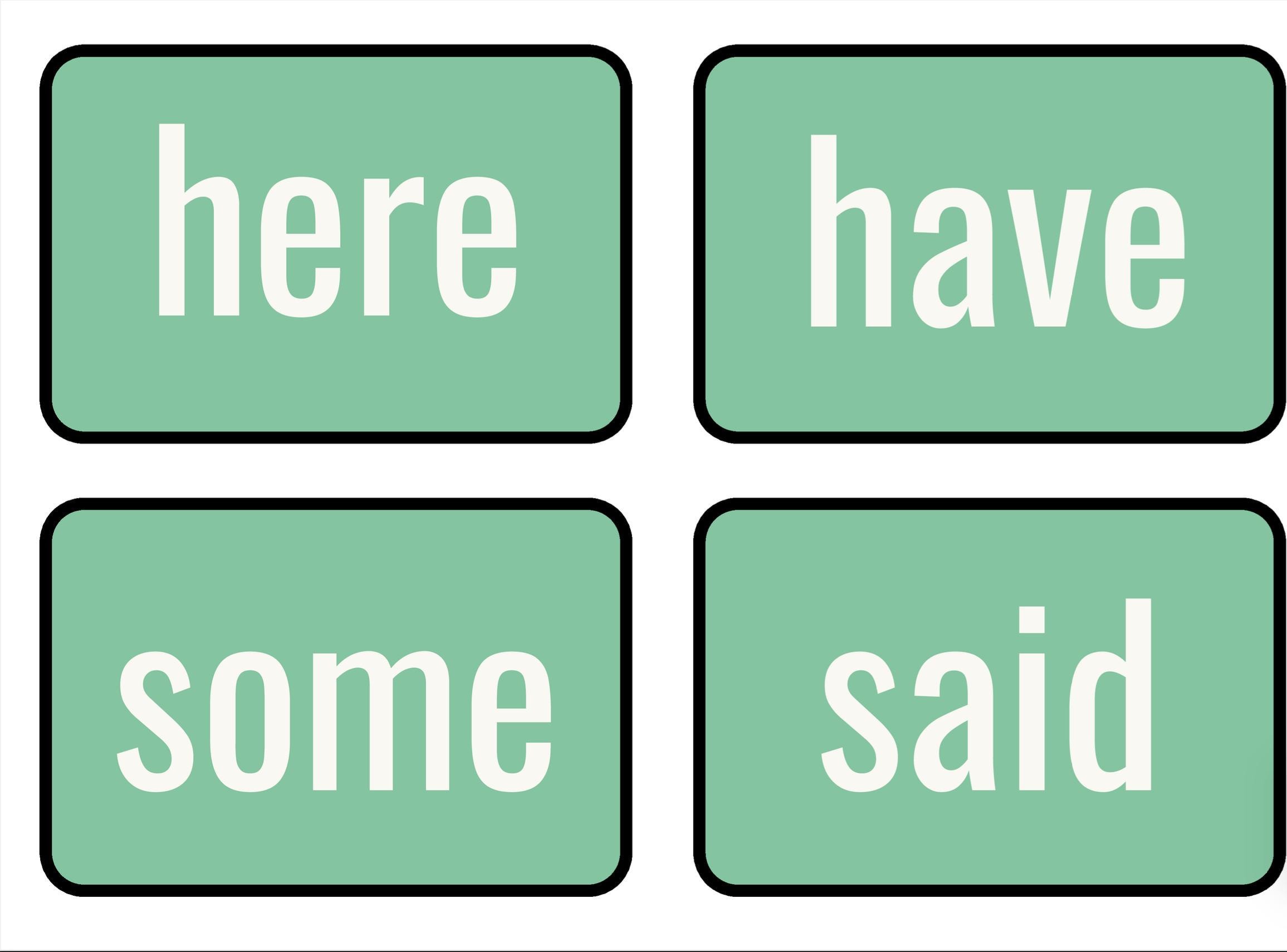 Rainbow Sight Words Flashcards for Kindergarten (printable) - Etsy
