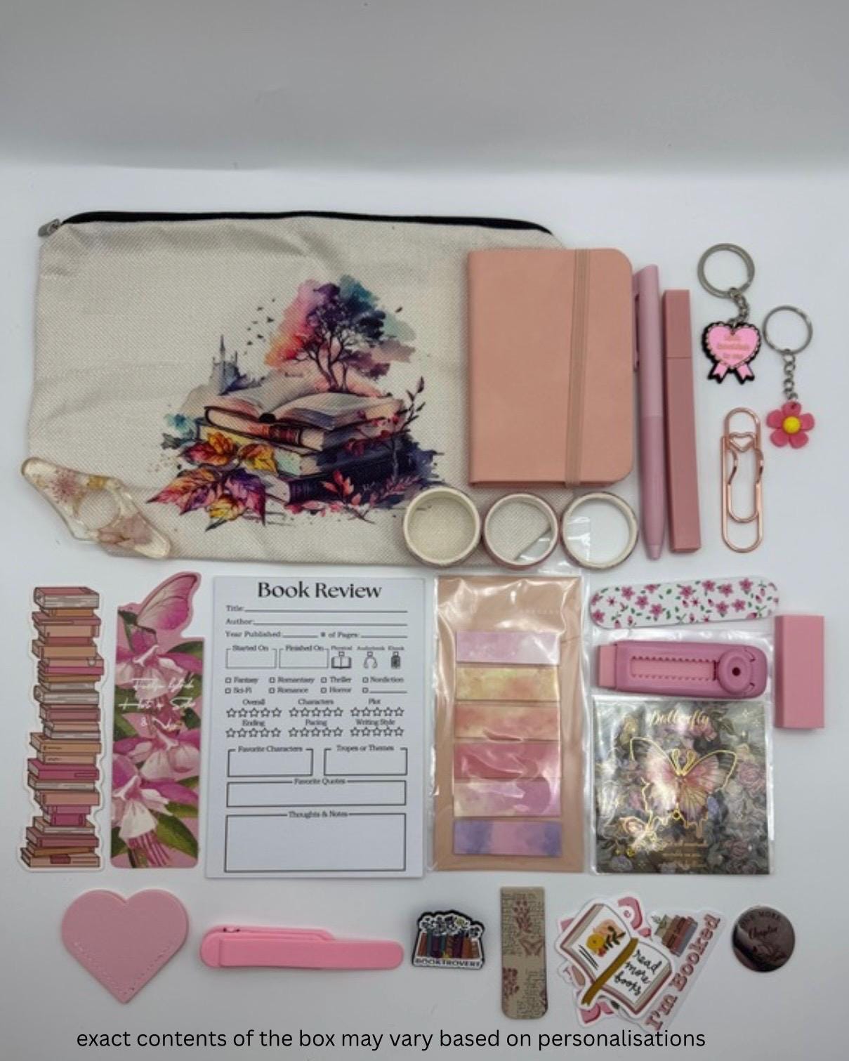 Custom Book Lover Gift Box – Personalized Stationery Set for Readers ...