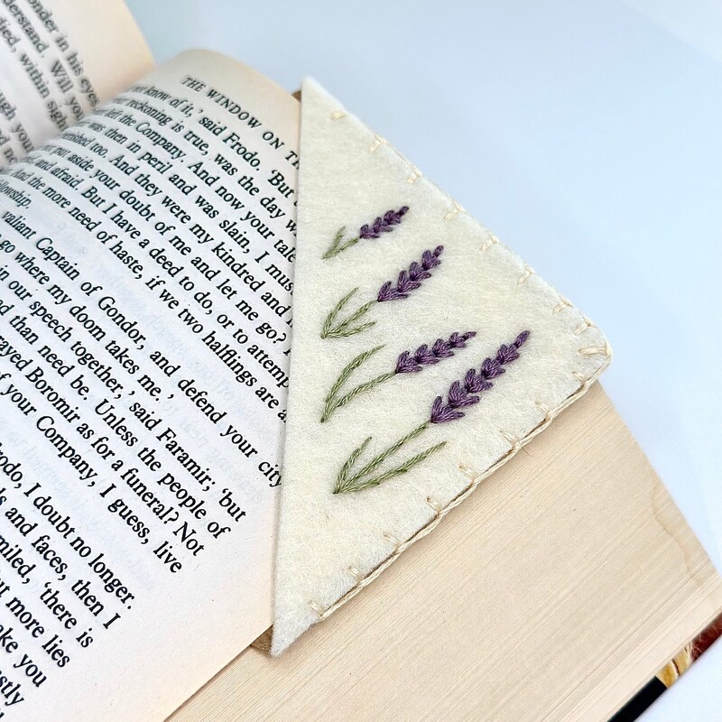 Embroidered Bookmark - Etsy