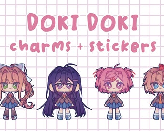 Doki Doki Literature Club Charms DDLC Keychains Monika Charm Natsuki ...