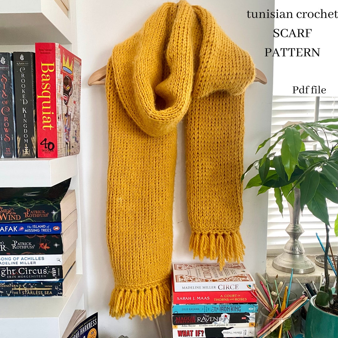 PATTERN Tunisian Crochet Scarf (pdf File Only) - Crocheting Scarf ...