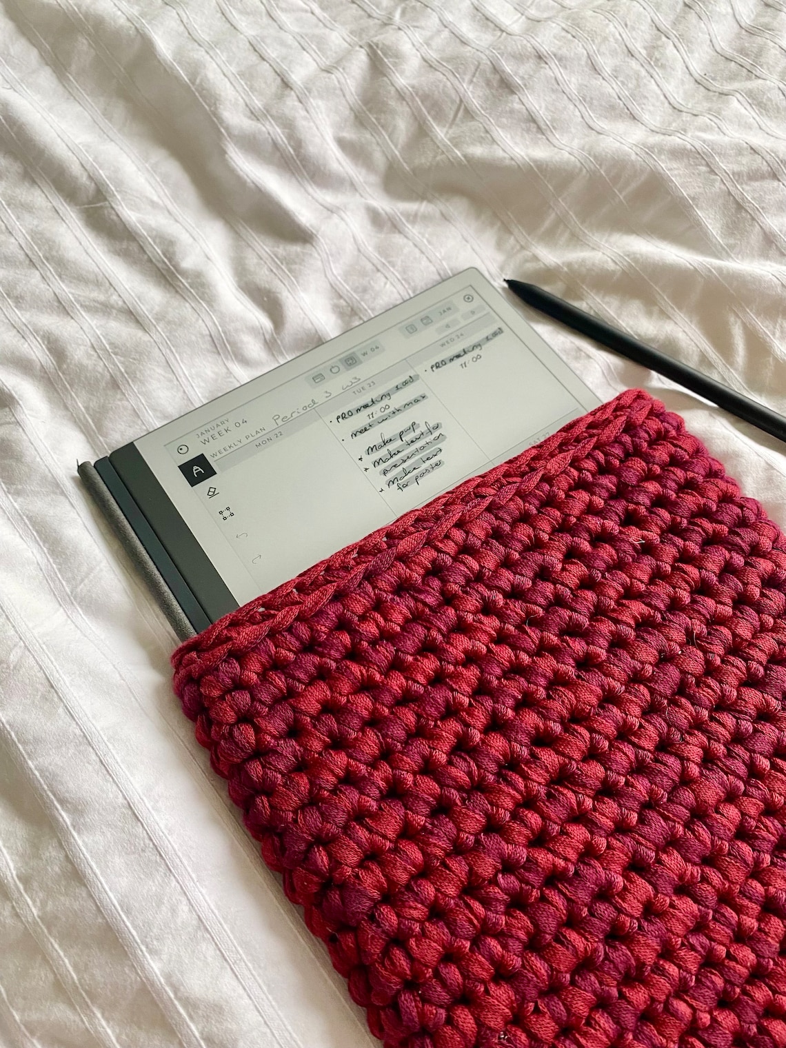 Crochet Laptop Case Pattern Crochet Book Case, Handmade Laptop Case ...