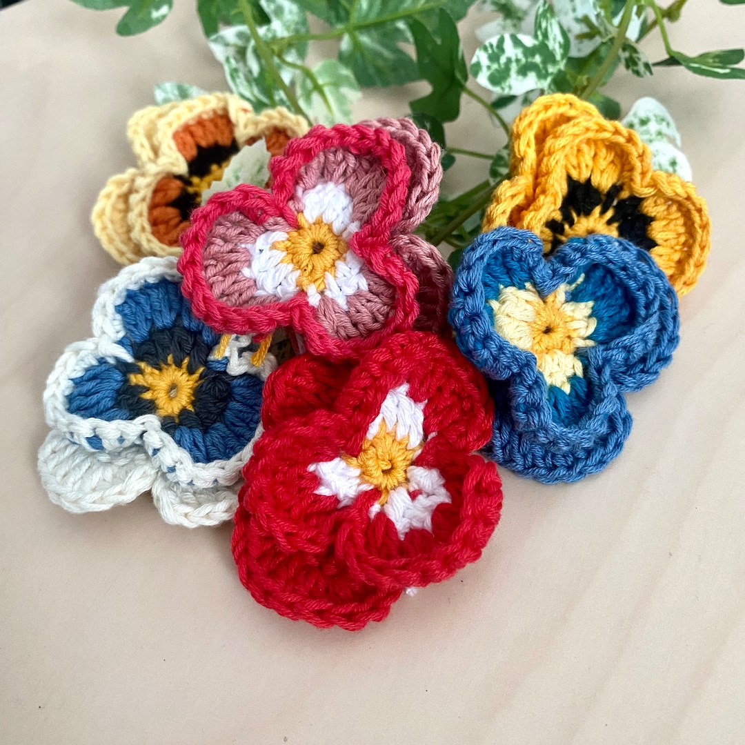 PANSY CROCHET PATTERN | Instant Pdf Download | Flower Crochet Pattern ...