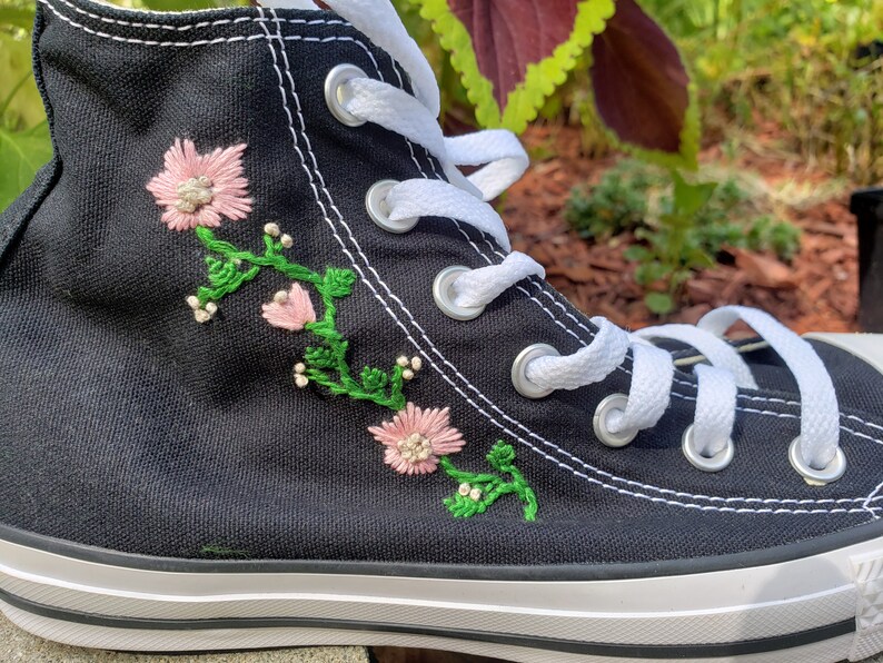 Embroidered Converse High-tops - Etsy