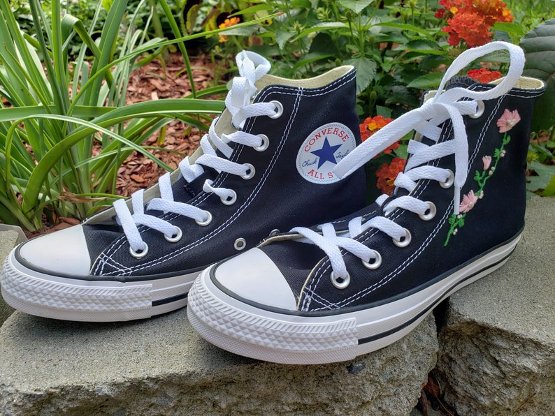 Embroidered Converse High-tops - Etsy