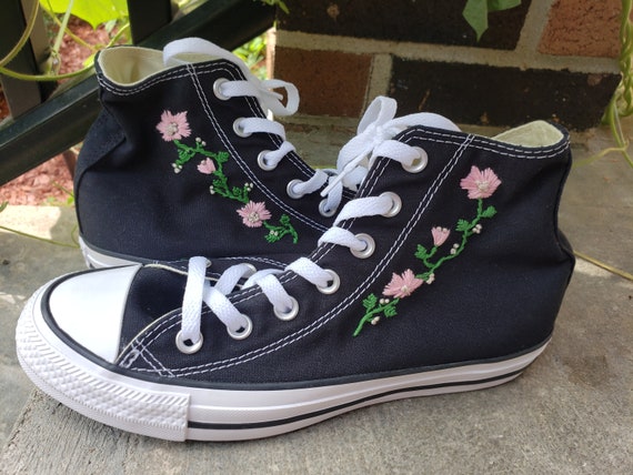 Embroidered Converse High-tops - Etsy