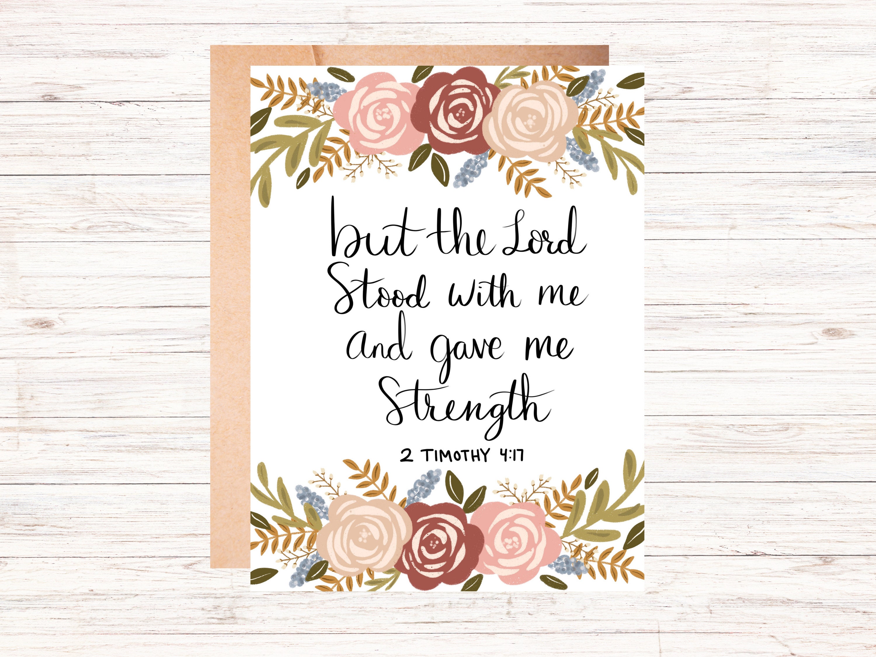 But the Lord Gave Me Strength Scripture Greeting Card - Etsy