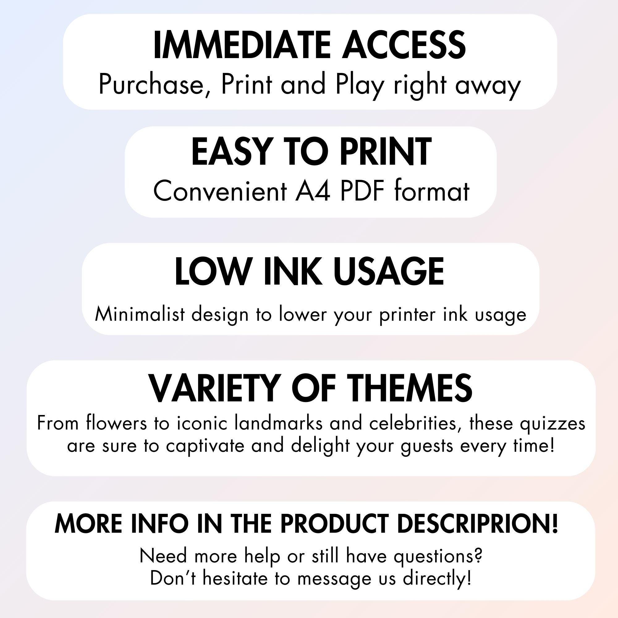 Famous Art Picture Quiz • Pub Quiz Picture Round • Printable Game ...