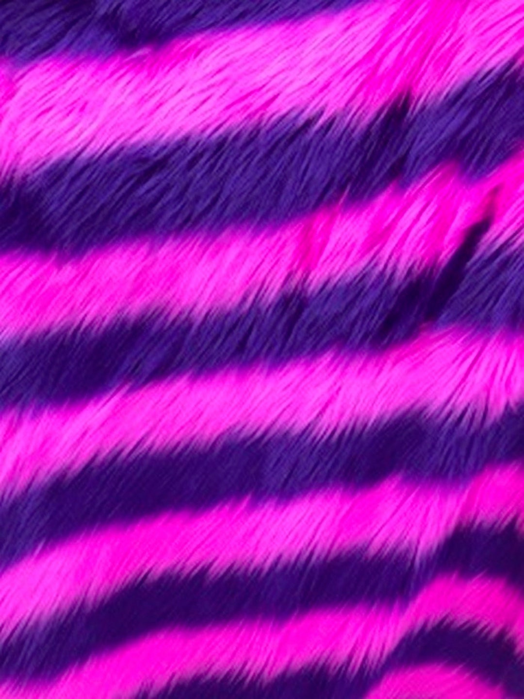 PINK PURPLE 2 Tone Striped Long Pile Fabric / Sold by Yard - Etsy