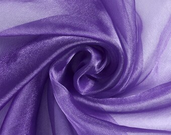 Polyester Soft Light Weight, Sheer, See Through Crystal Organza Fabric ...
