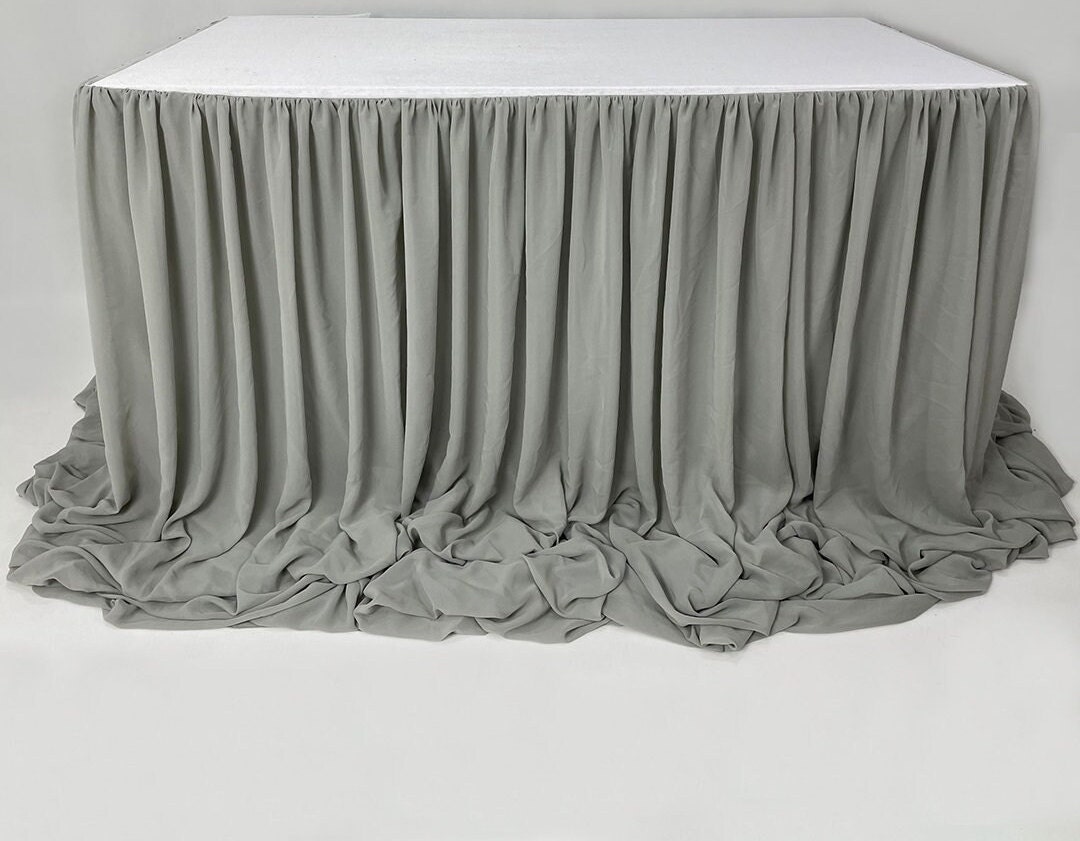 French Box Pleat Table Skirt