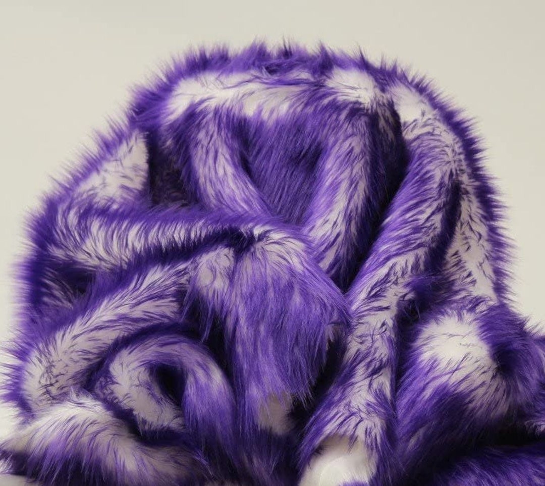 PURPLE 2 Tone Thick Fake Faux Fur Shaggy Long Pile 64 - Etsy