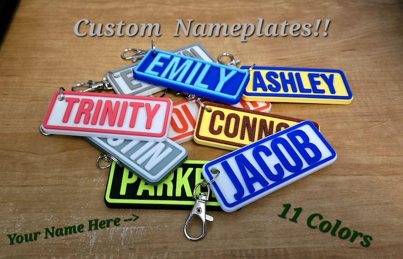 Personalized Name Keychains 3D Printed - Etsy