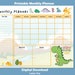 Children's Monthly Planner, Dinosaur Monthly Planner, Boy's Goal ...