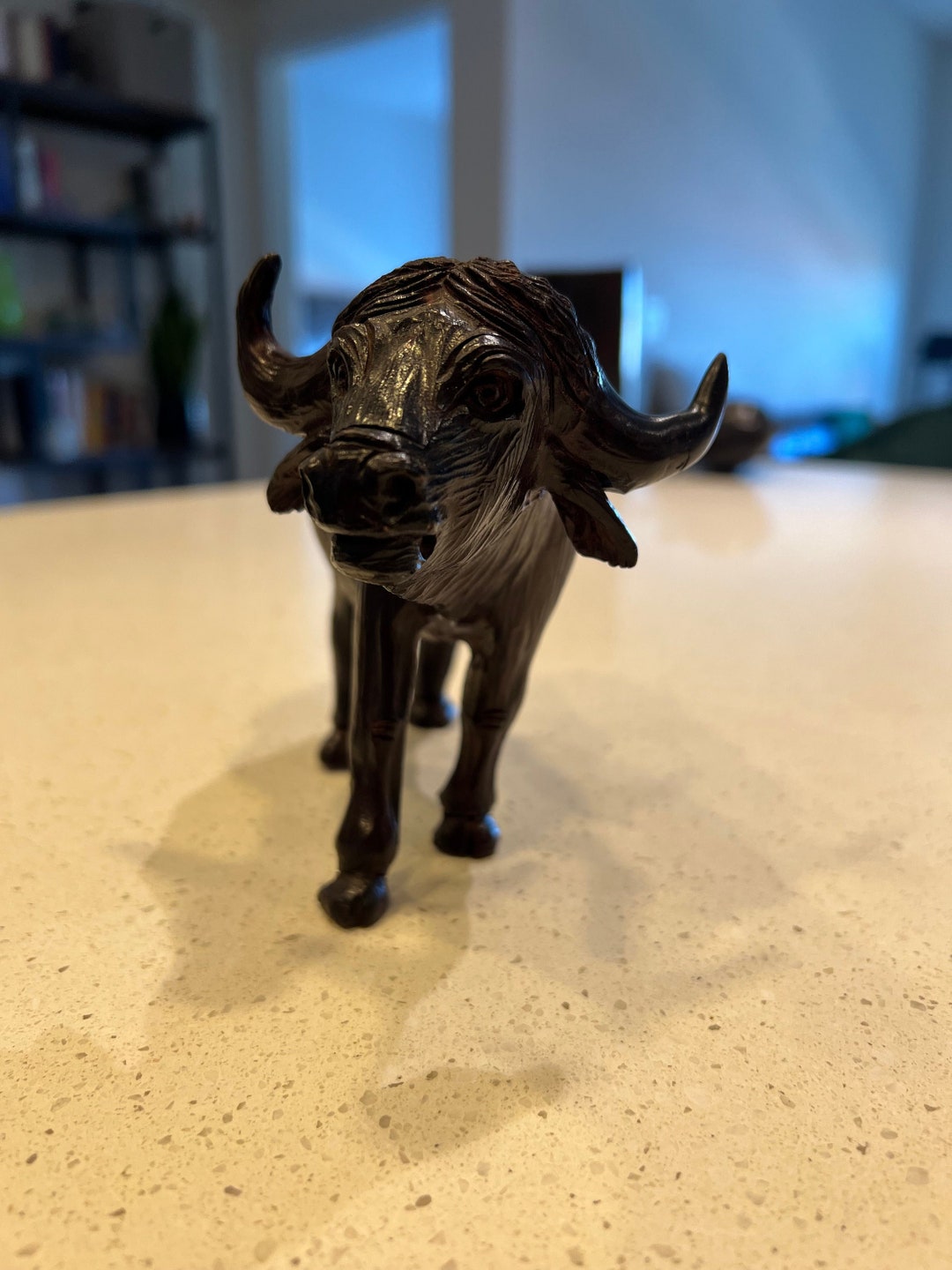 Hand Carved Black Ebony Wooden Water Buffalo Sculpture Made in Kenya - Etsy