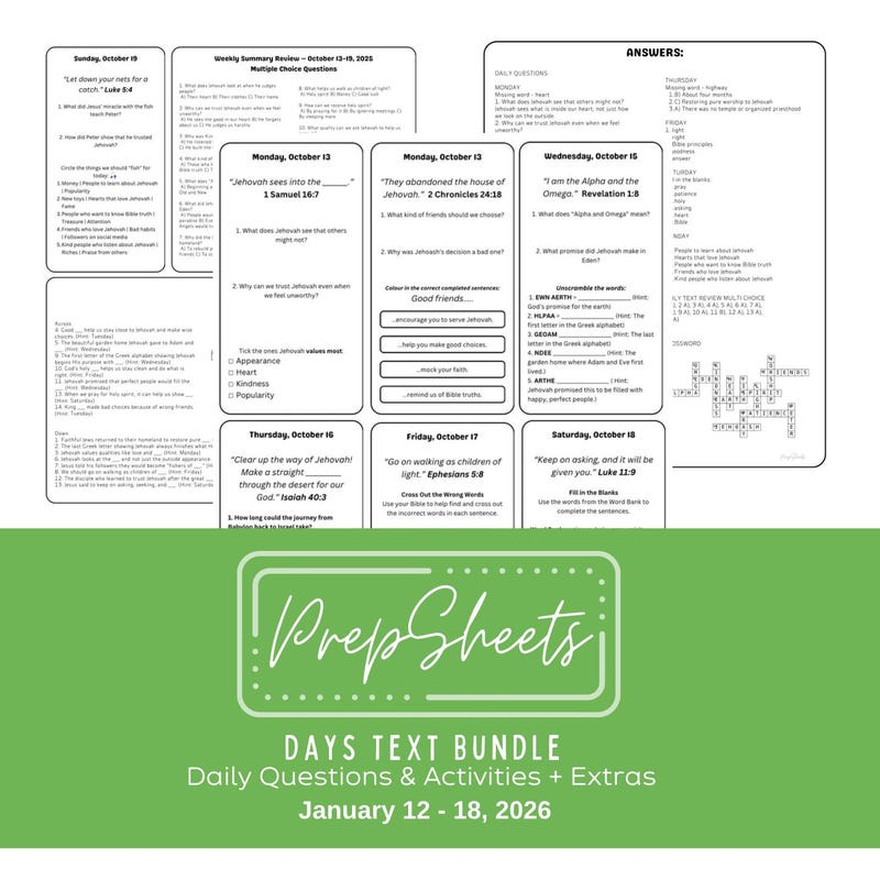 Jw Scriptures Printables - Etsy