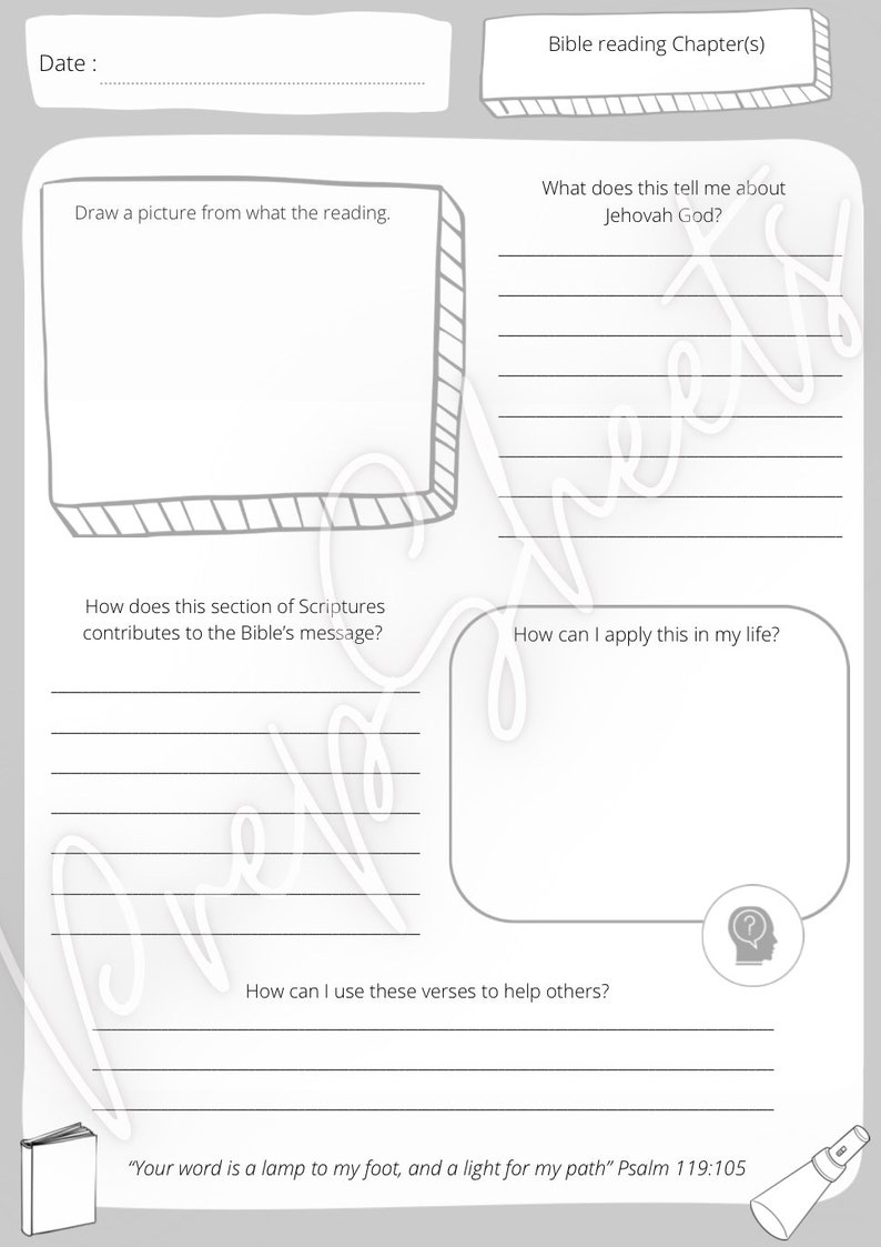 My Bible Reading Record JW A4 Digital Copy - Etsy