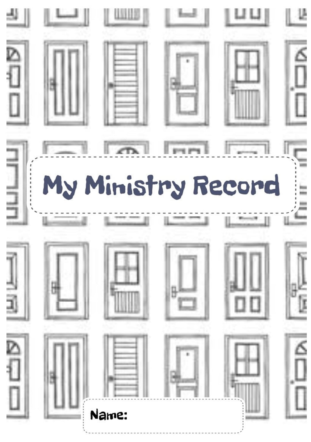 My Ministry Record Booklet Canvas & Paper NZ Field Service Book Digital ...