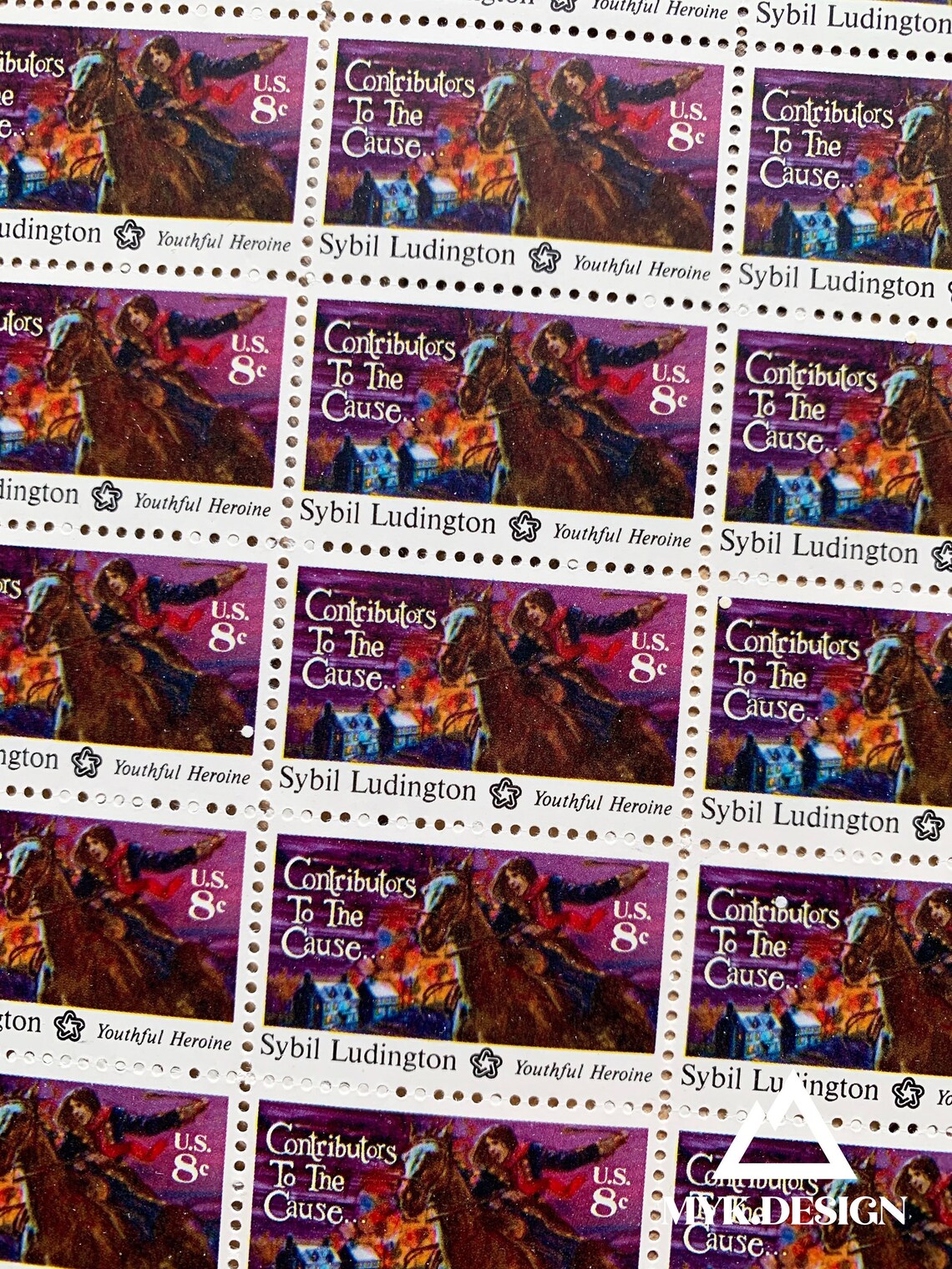 Sybil Ludington 1975 Vintage US Postage Stamps Face Value 8 Cents Scott ...