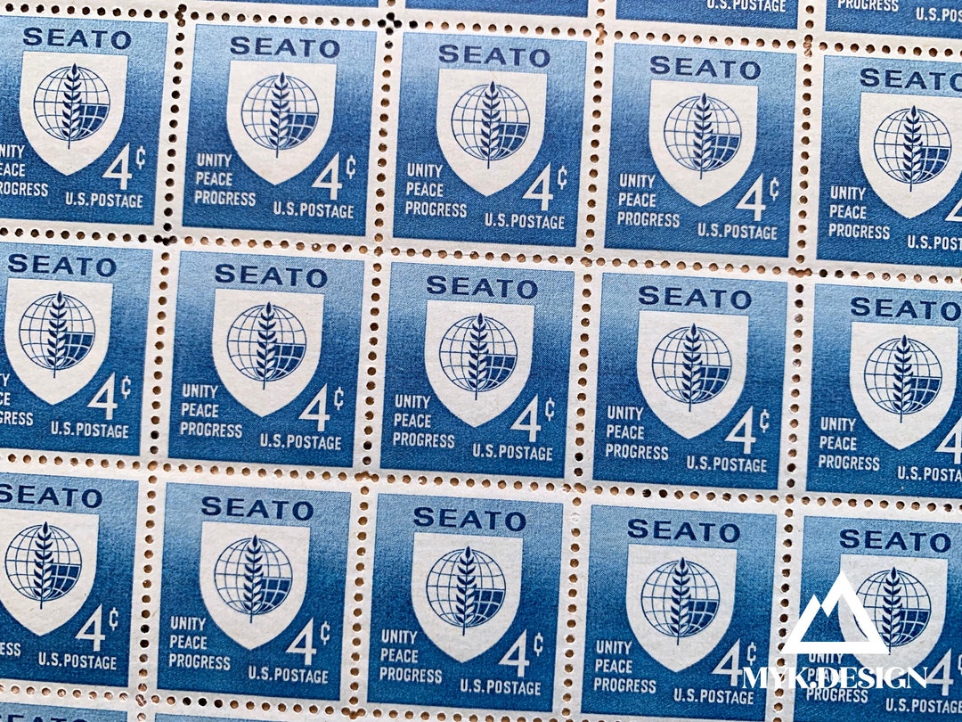SEATO 1960 Vintage US Postage Stamps Face Value 4 Cents Scott 1151 Asia ...