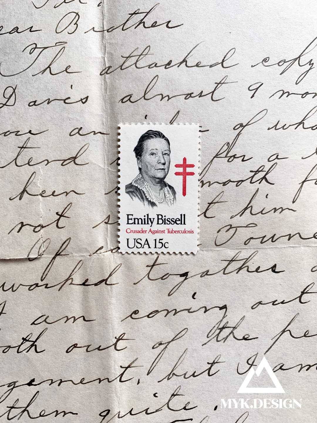 Emily Bissell 1980 Vintage US Postage Stamps Face Value 15 Cents Scott ...