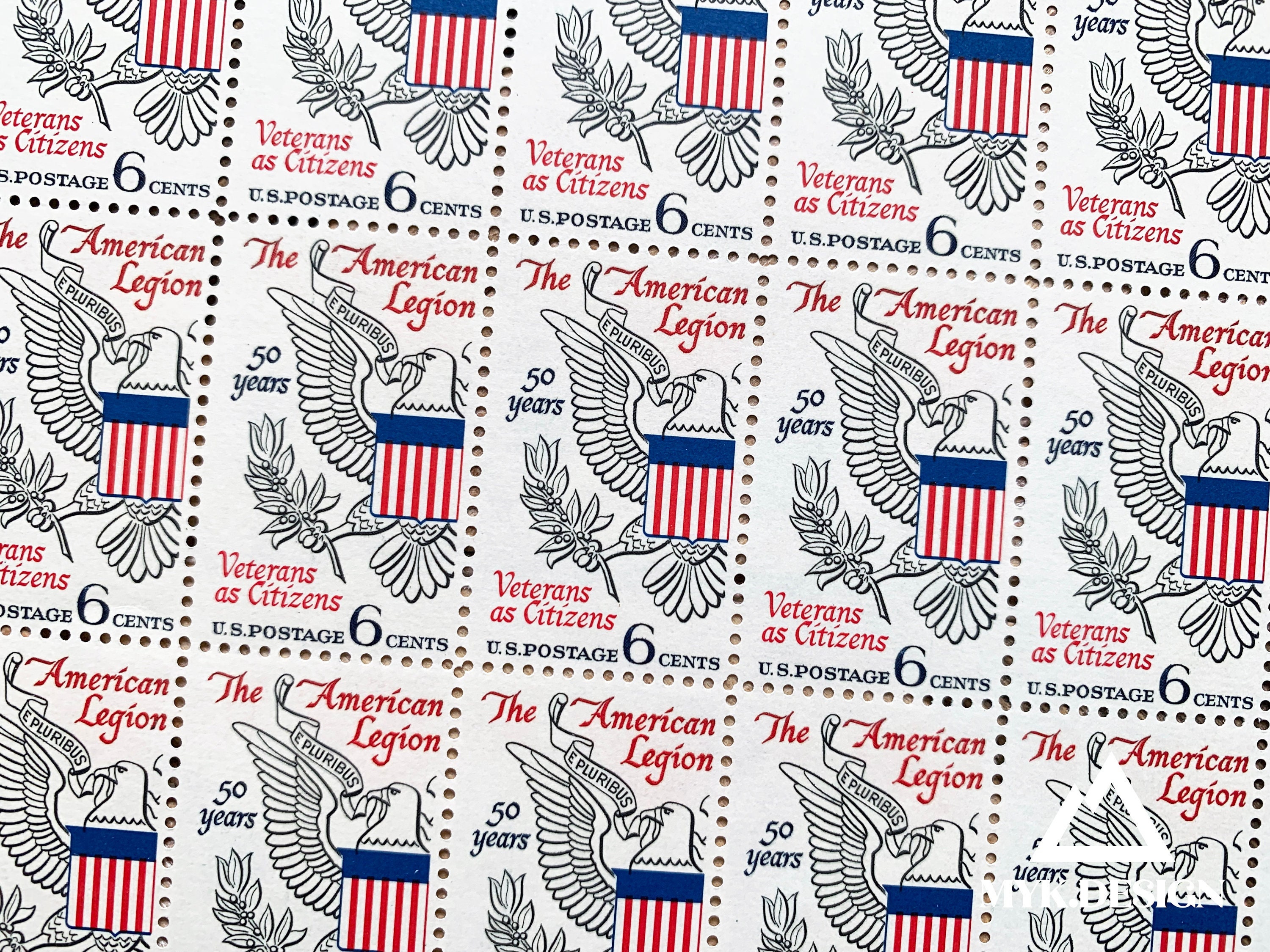 American Legion 1969 Vintage US Postage Stamps Face Value 6 Cents Scott ...