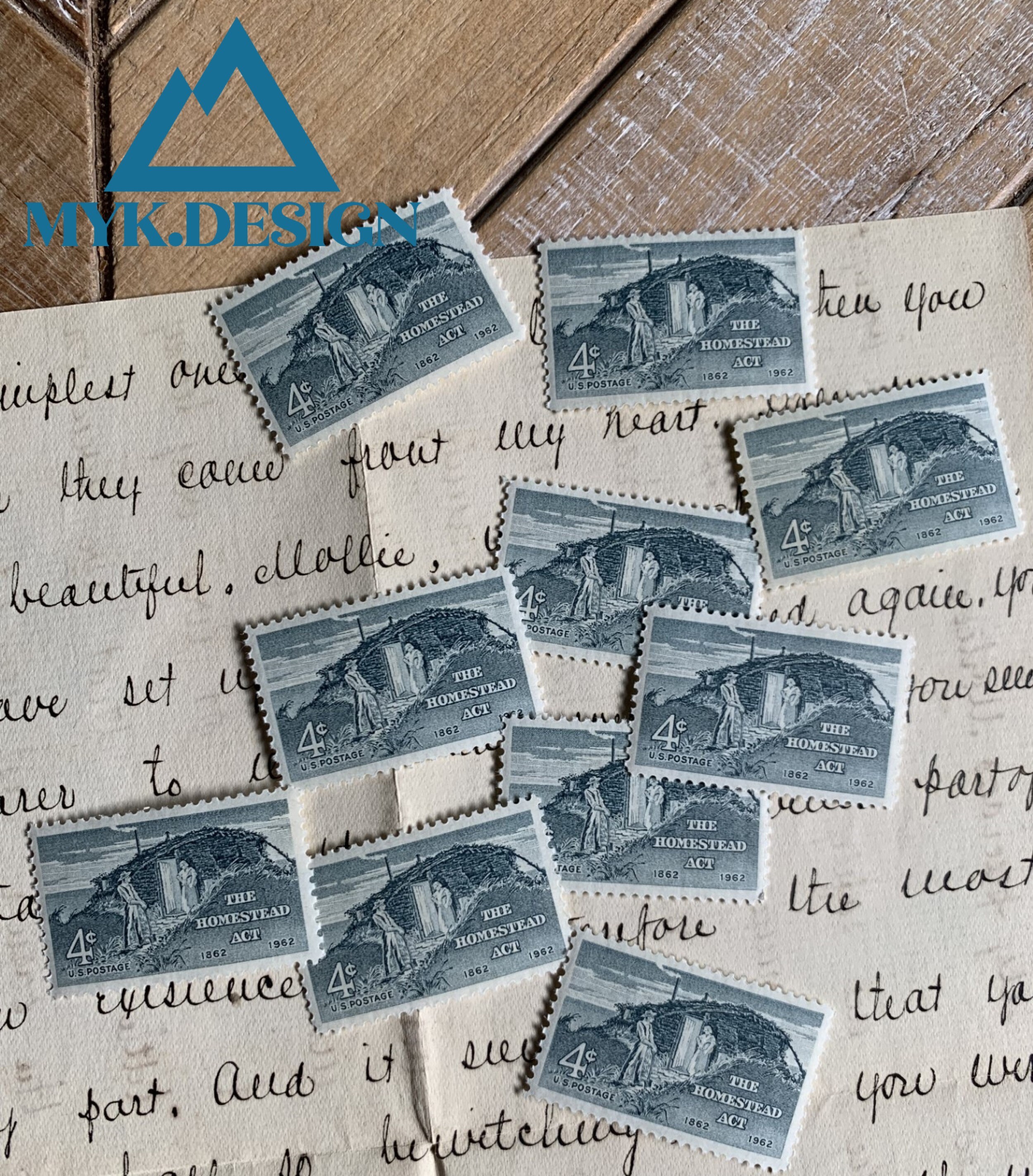 Homestead Act 1962 Vintage US Postage Stamps Face Value 4 Cents Scott ...