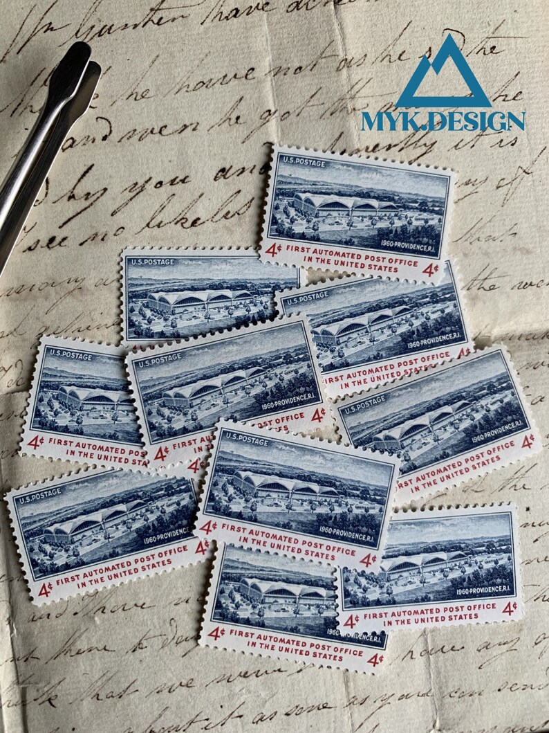 First Automated Post Office | 1960 | Vintage US Postage Stamps | Face ...