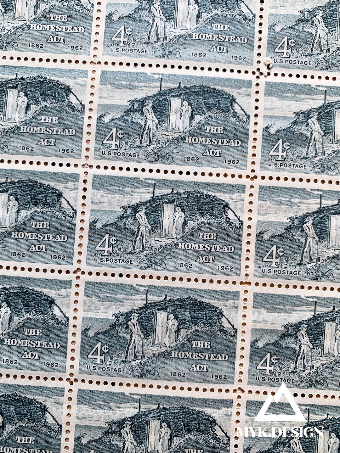 Homestead Act | 1962 | Vintage US Postage Stamps | Face Value 4 Cents ...