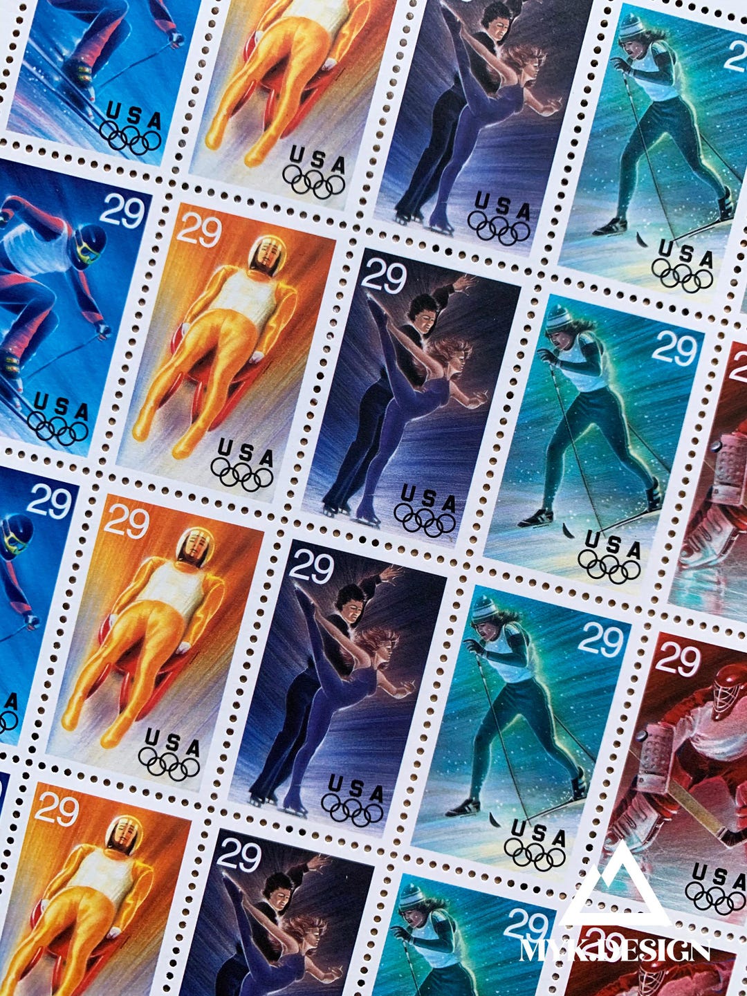 Winter Olympics | 1994 | Vintage US Postage Stamps, Scott #2807-2811 ...