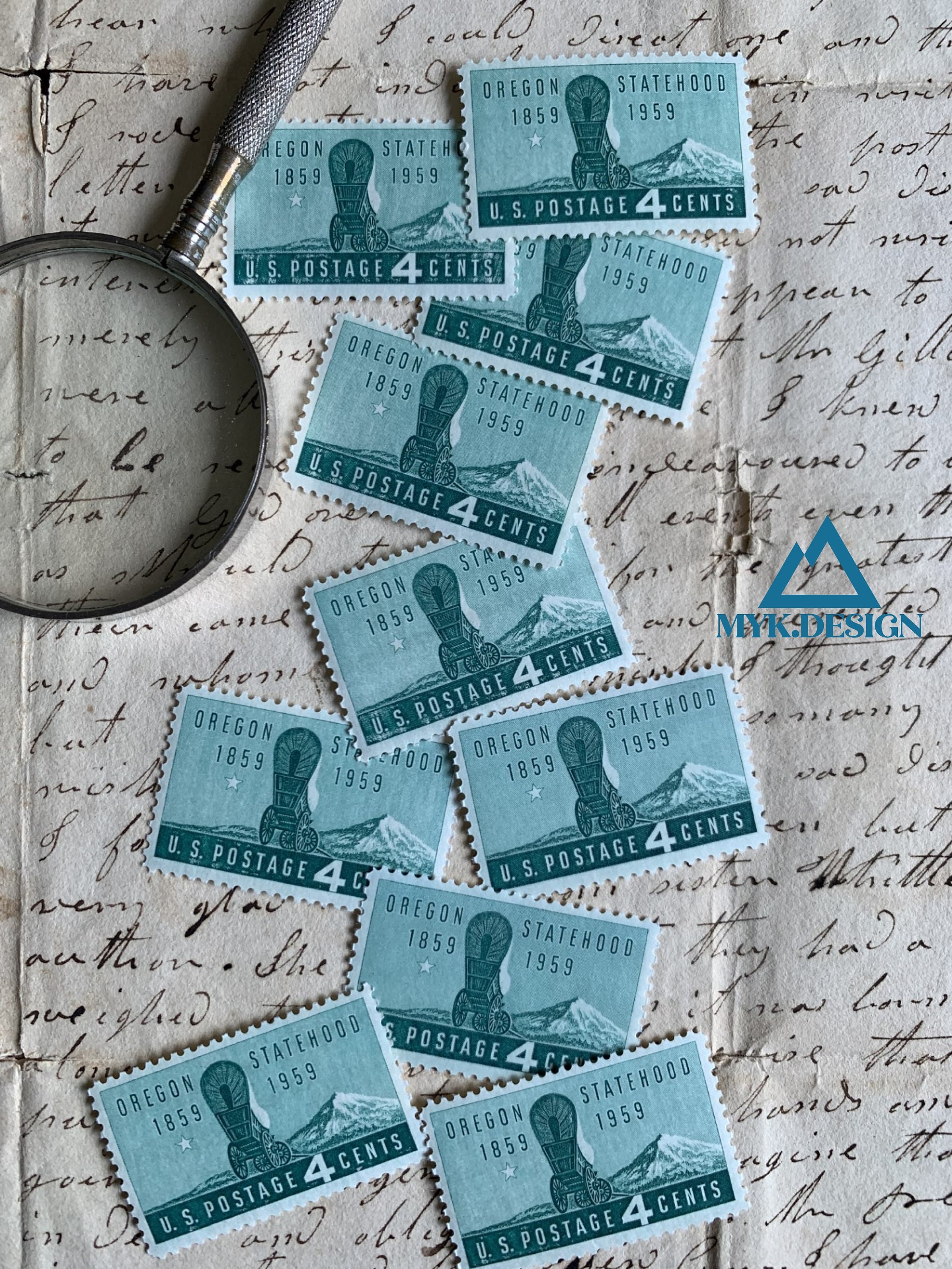 Oregon Statehood | 1959 | Vintage US Postage Stamps | Face Value 4 ...