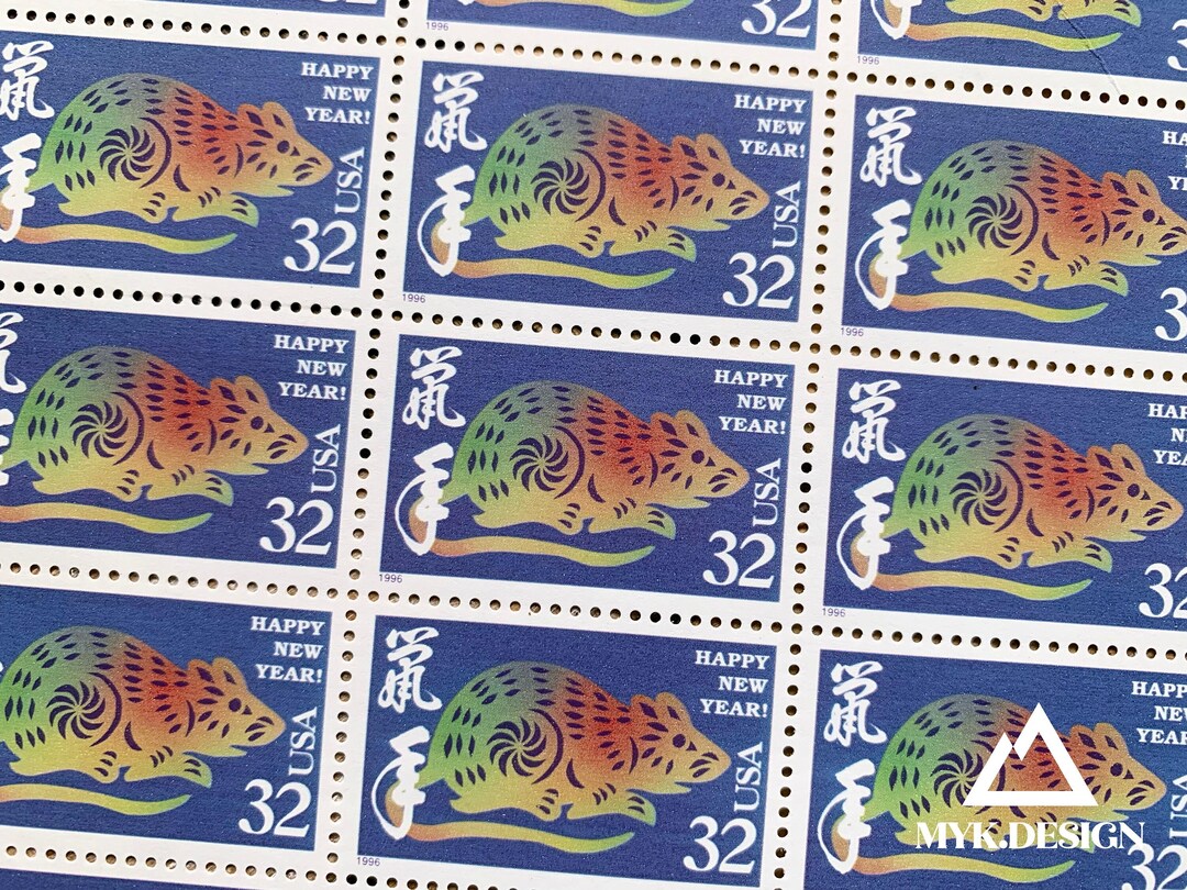 Chinese New Year of the Rat | 1996 | Vintage US Postage Stamps, Scott ...